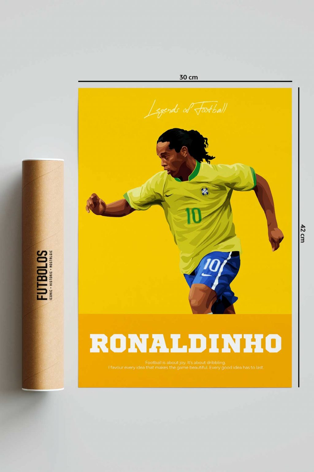 Ronaldinho Poster – Futbolos | Futbol Tişörtleri